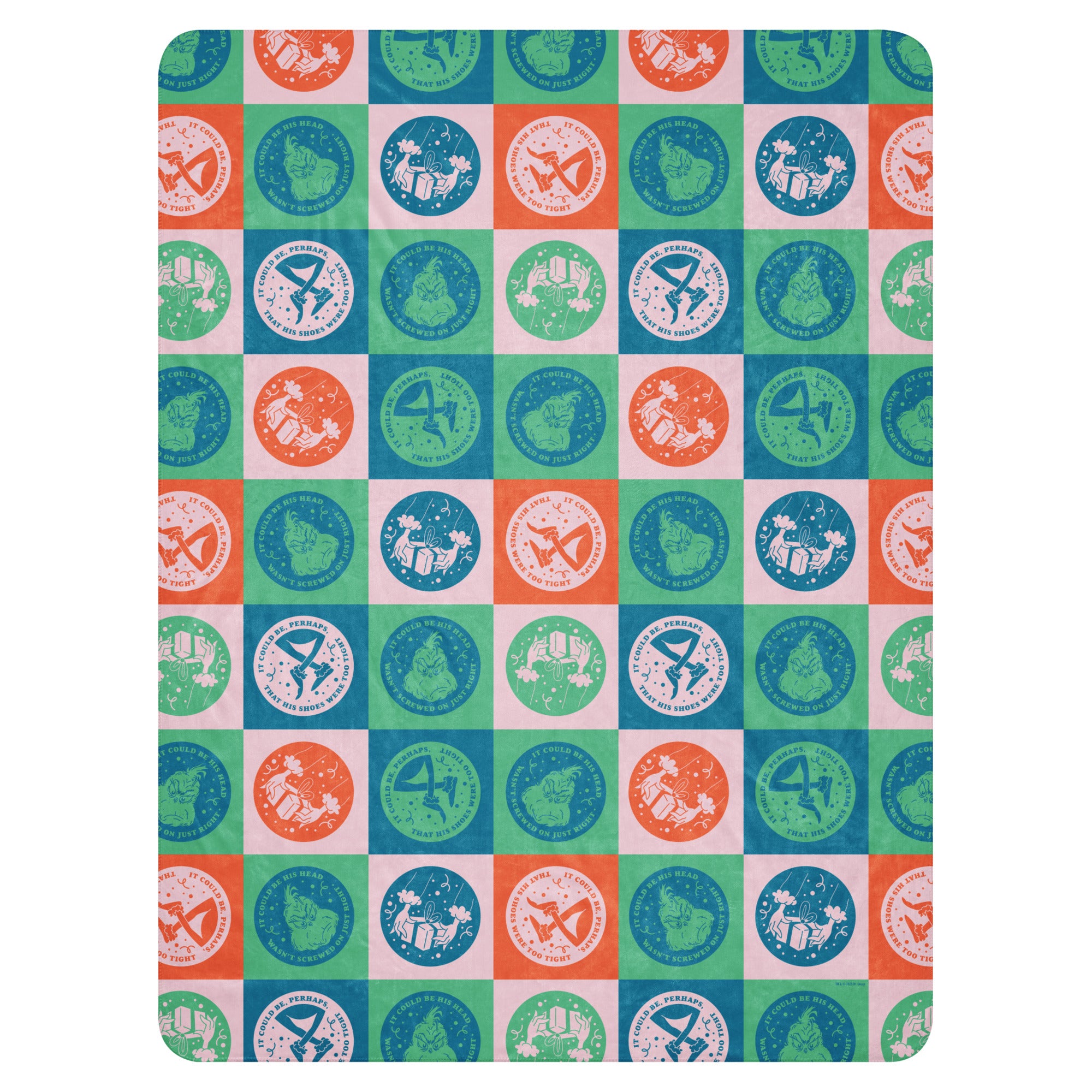 The Grinch Icons Sherpa Blanket | Ultra-Soft Holiday Throw – Dr. Seuss ...