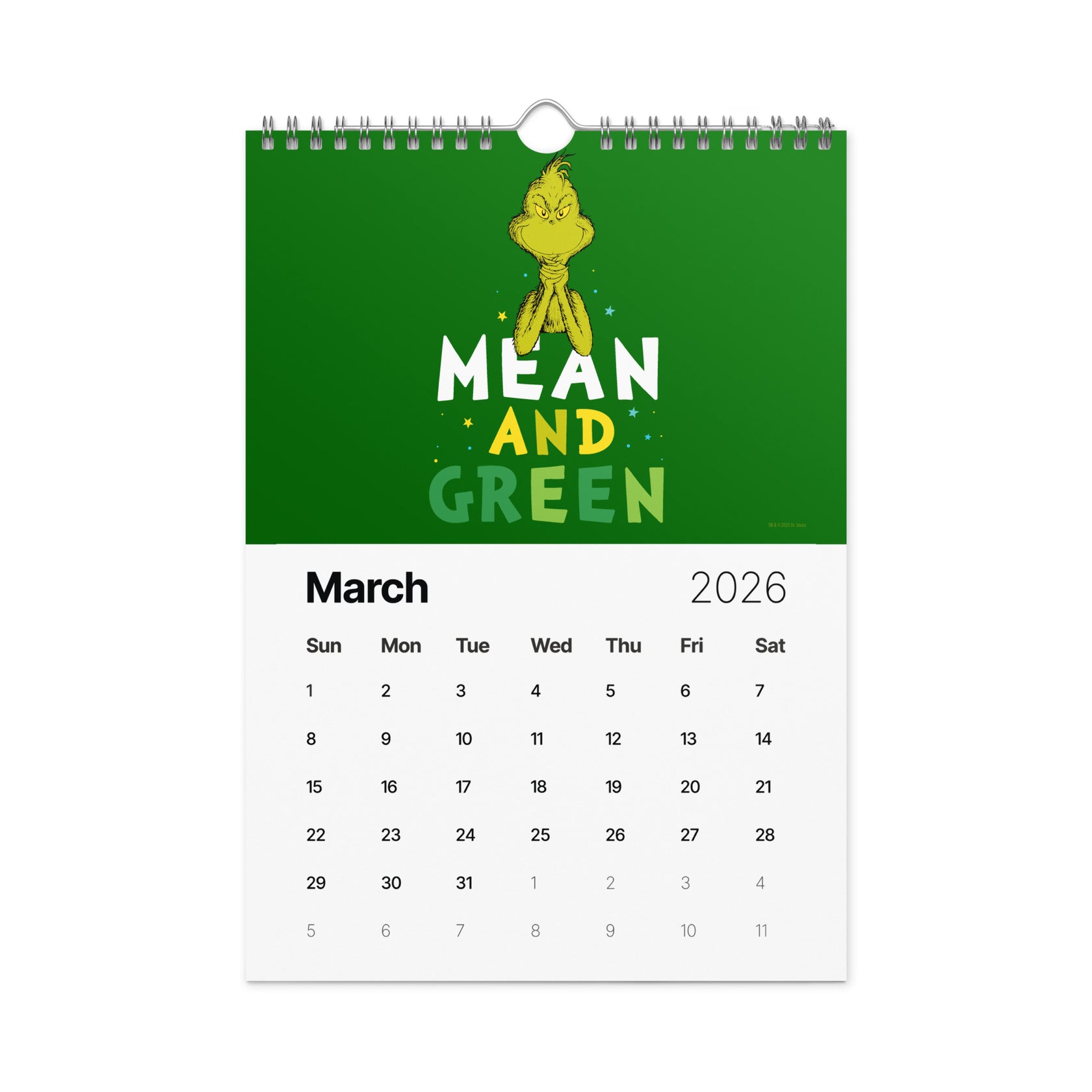 The Grinch 2026 Wall Calendar | Dr. Seuss Holiday Decor – Dr. Seuss ...