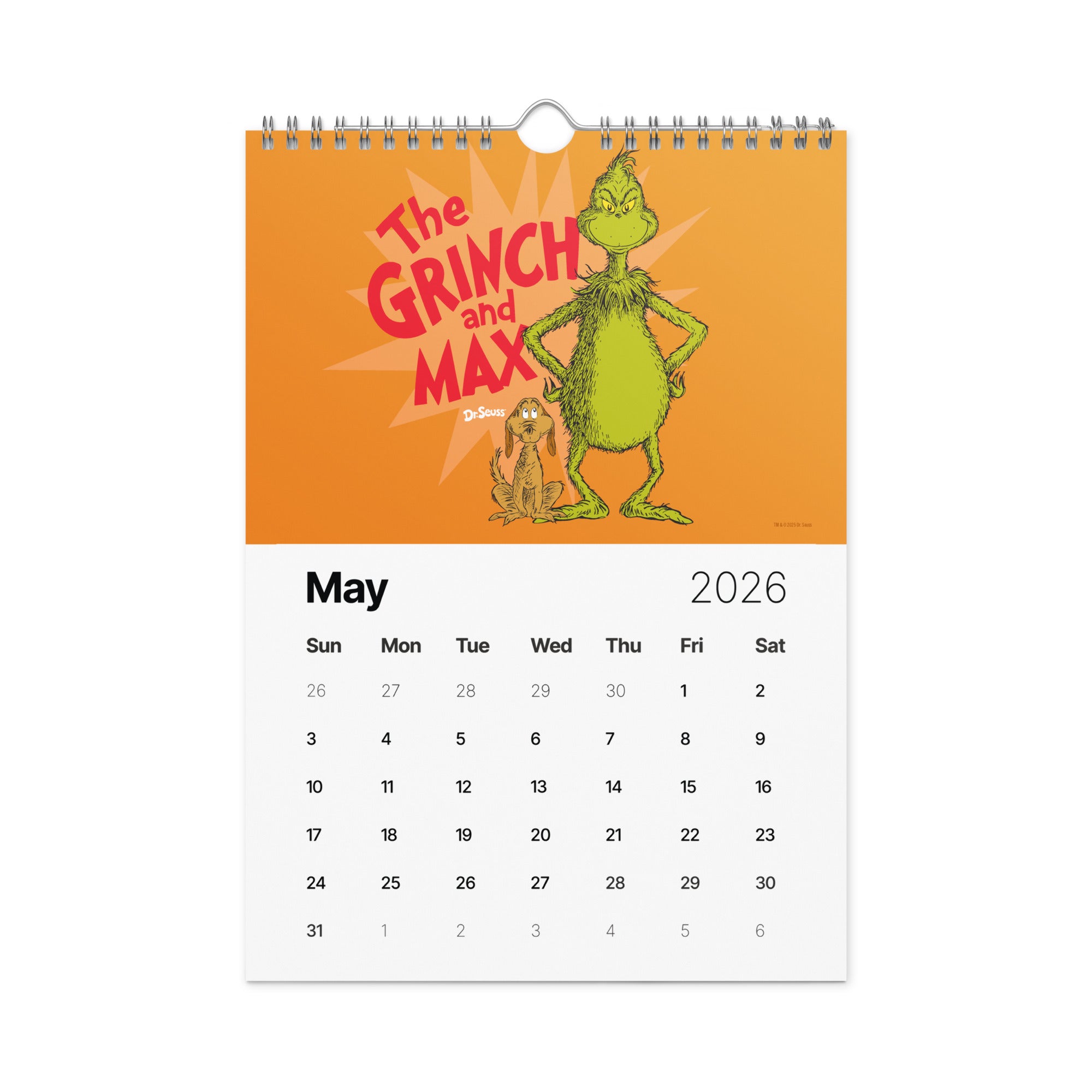 The Grinch 2026 Wall Calendar | Dr. Seuss Holiday Decor – Dr. Seuss ...
