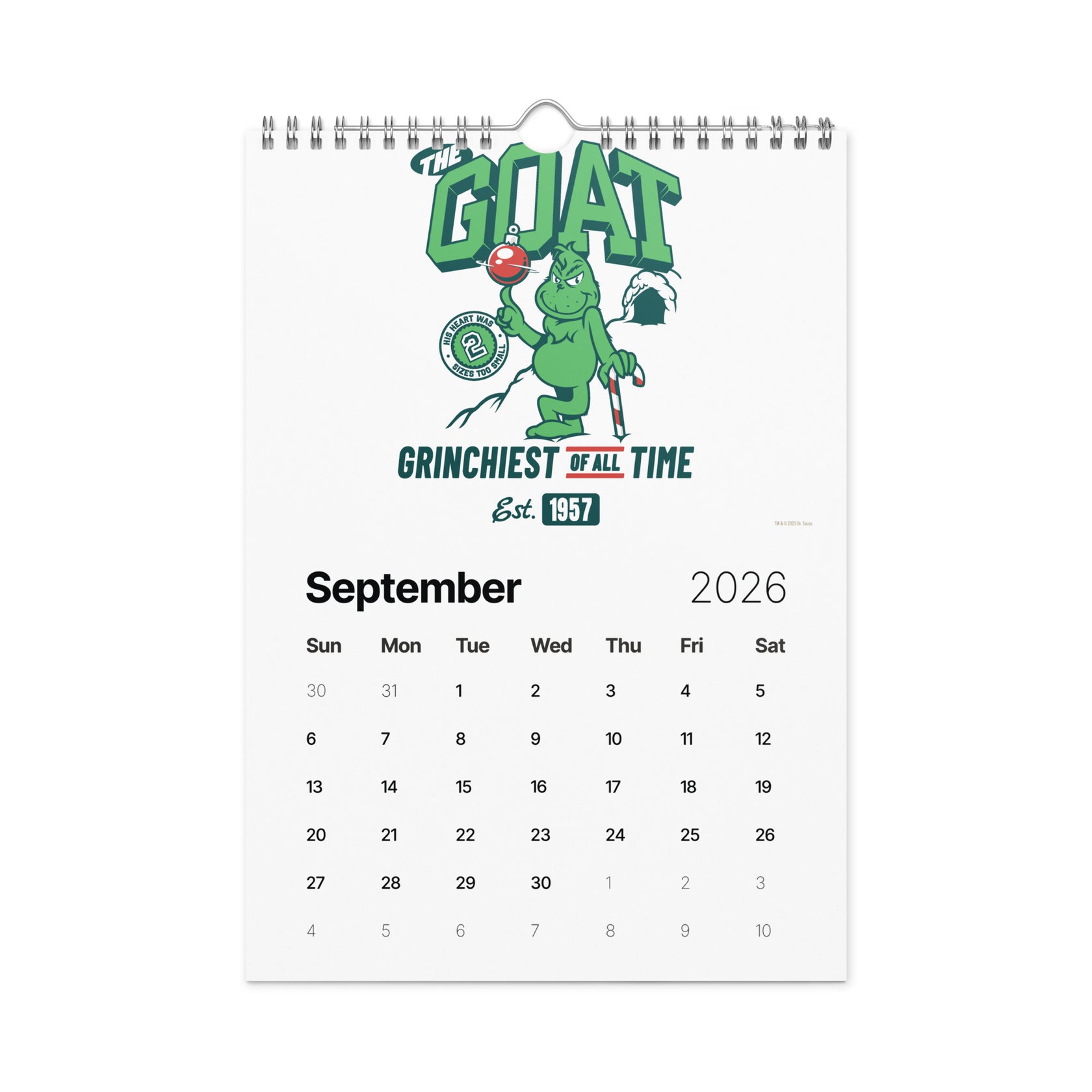 The Grinch 2026 Wall Calendar | Dr. Seuss Holiday Decor – Dr. Seuss ...