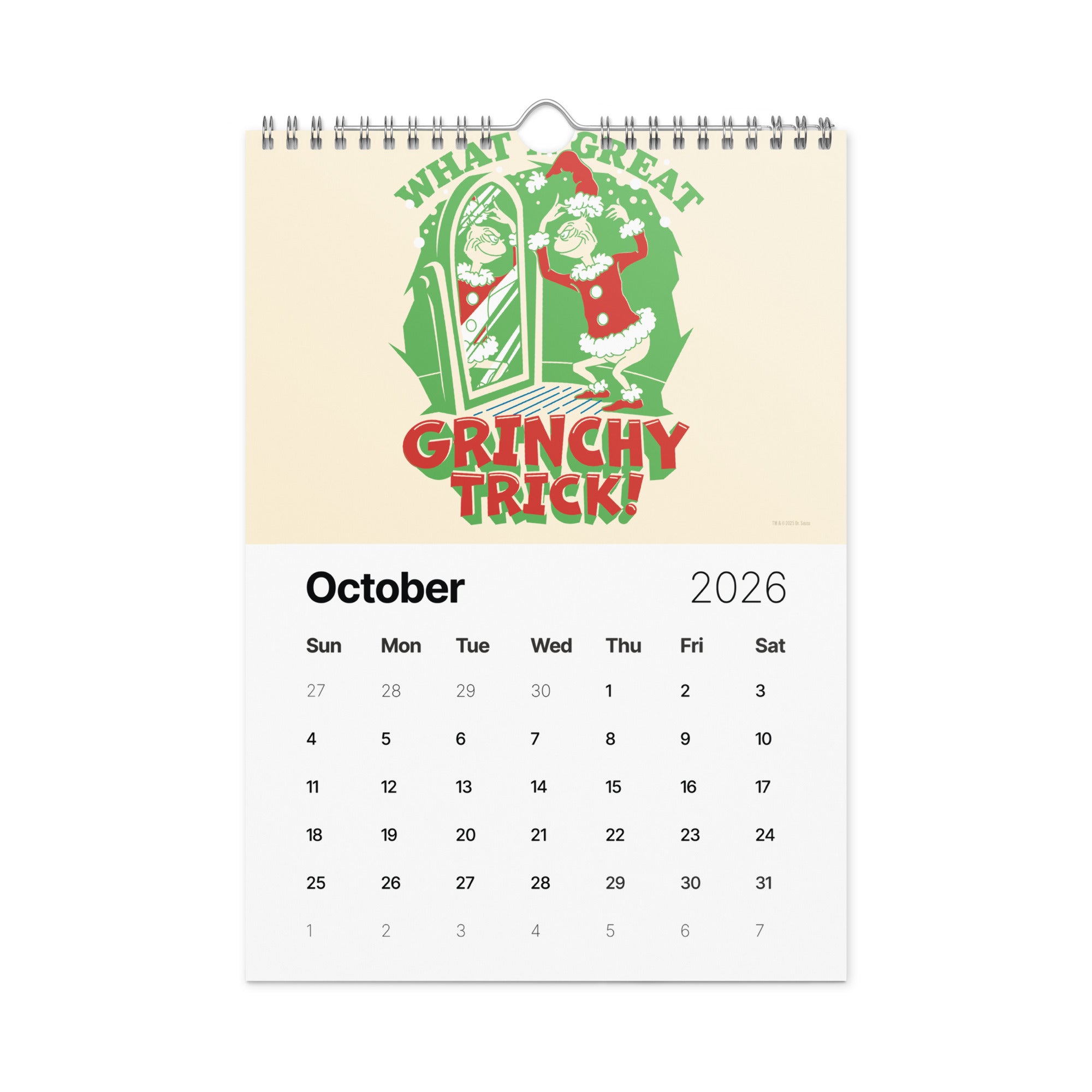 The Grinch 2026 Wall Calendar | Dr. Seuss Holiday Decor – Dr. Seuss ...