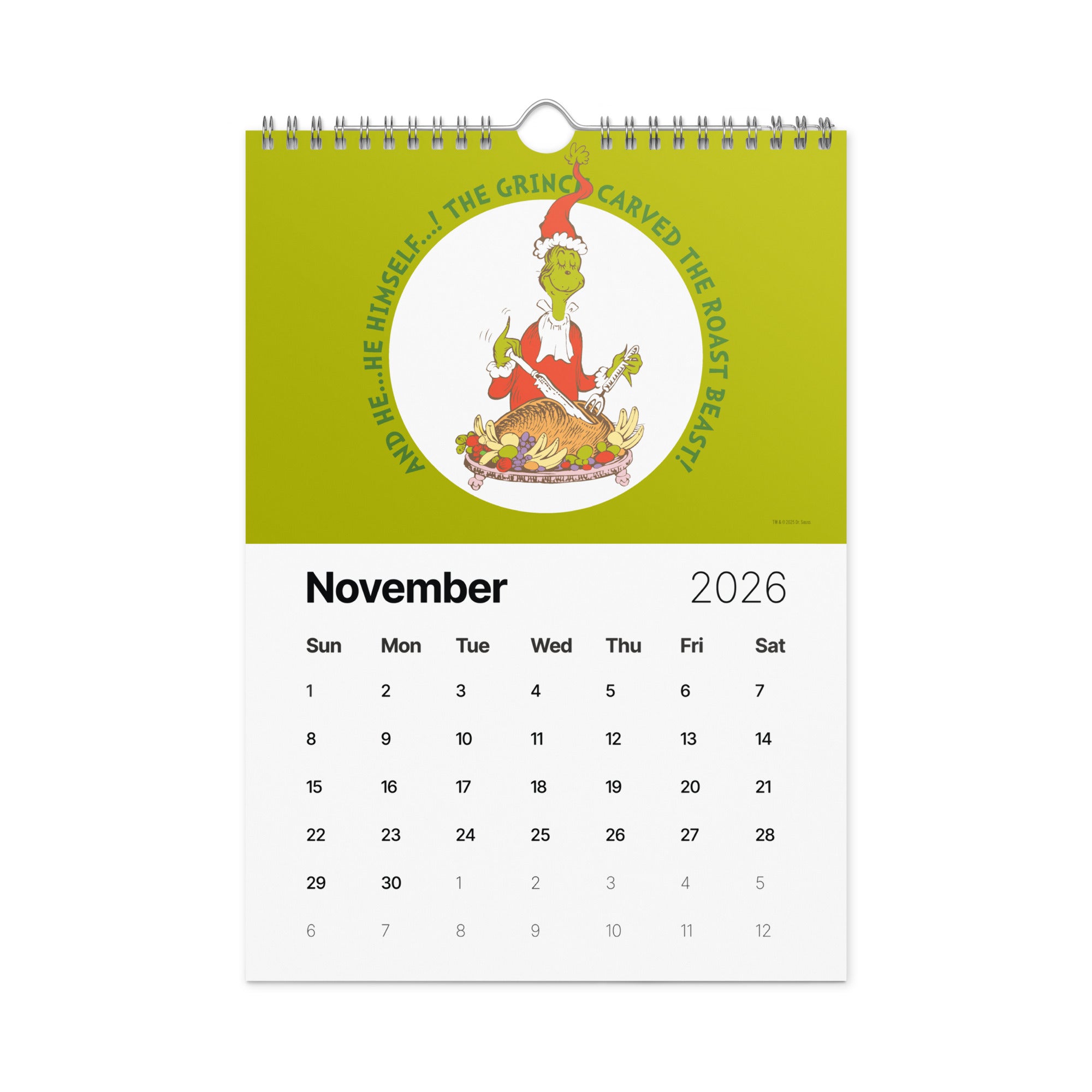 The Grinch 2026 Wall Calendar | Dr. Seuss Holiday Decor – Dr. Seuss ...